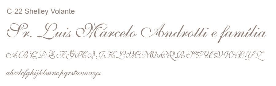 Letra e Fontes para convites de casamento - Letras Clássicas C-22 - Art ...