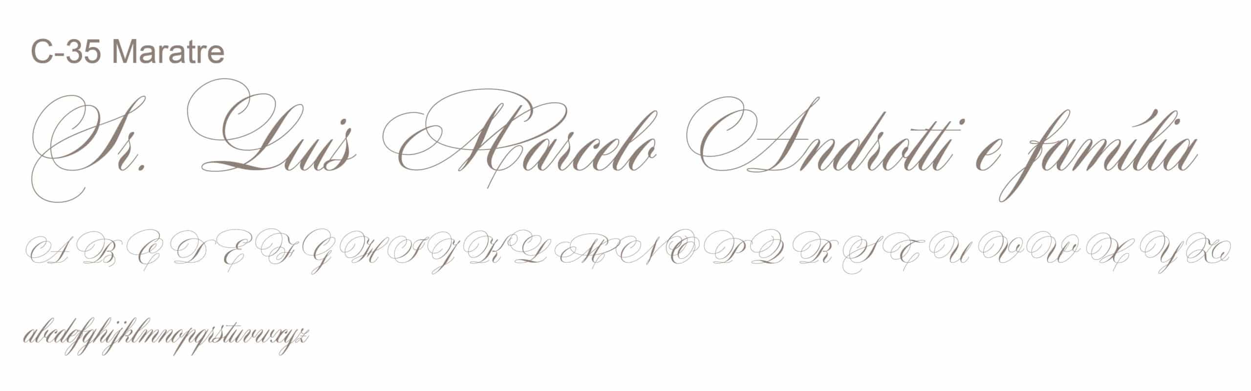 Letra e Fontes para convites de casamento - Letras Clássicas C-35 - Art ...