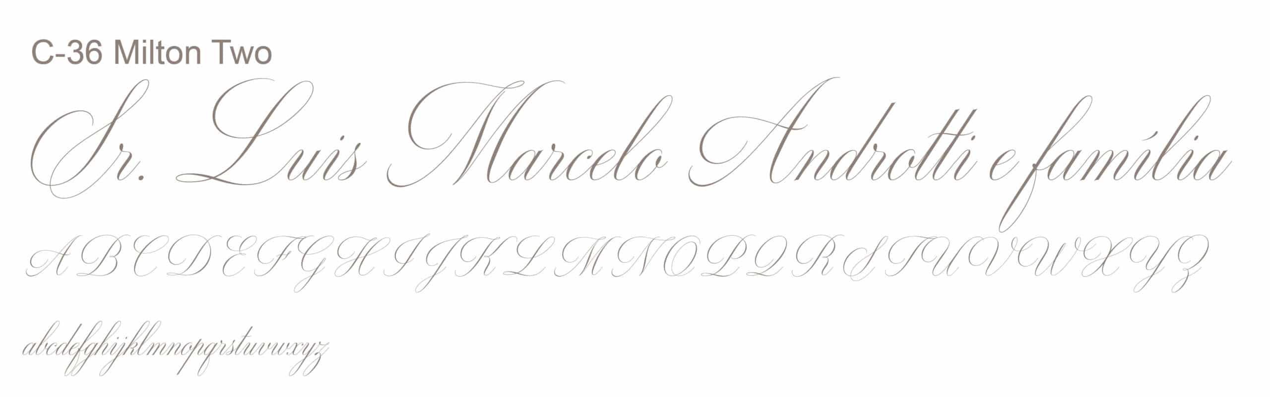 Letra e Fontes para convites de casamento - Letras Clássicas C-36 - Art ...