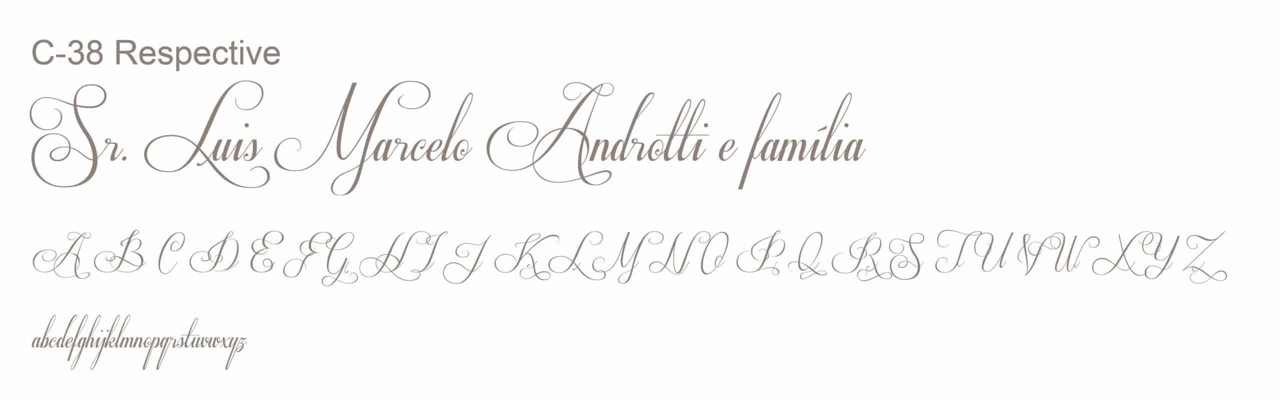 Letra e Fontes para convites de casamento - Letras Clássicas C-38 - Art ...